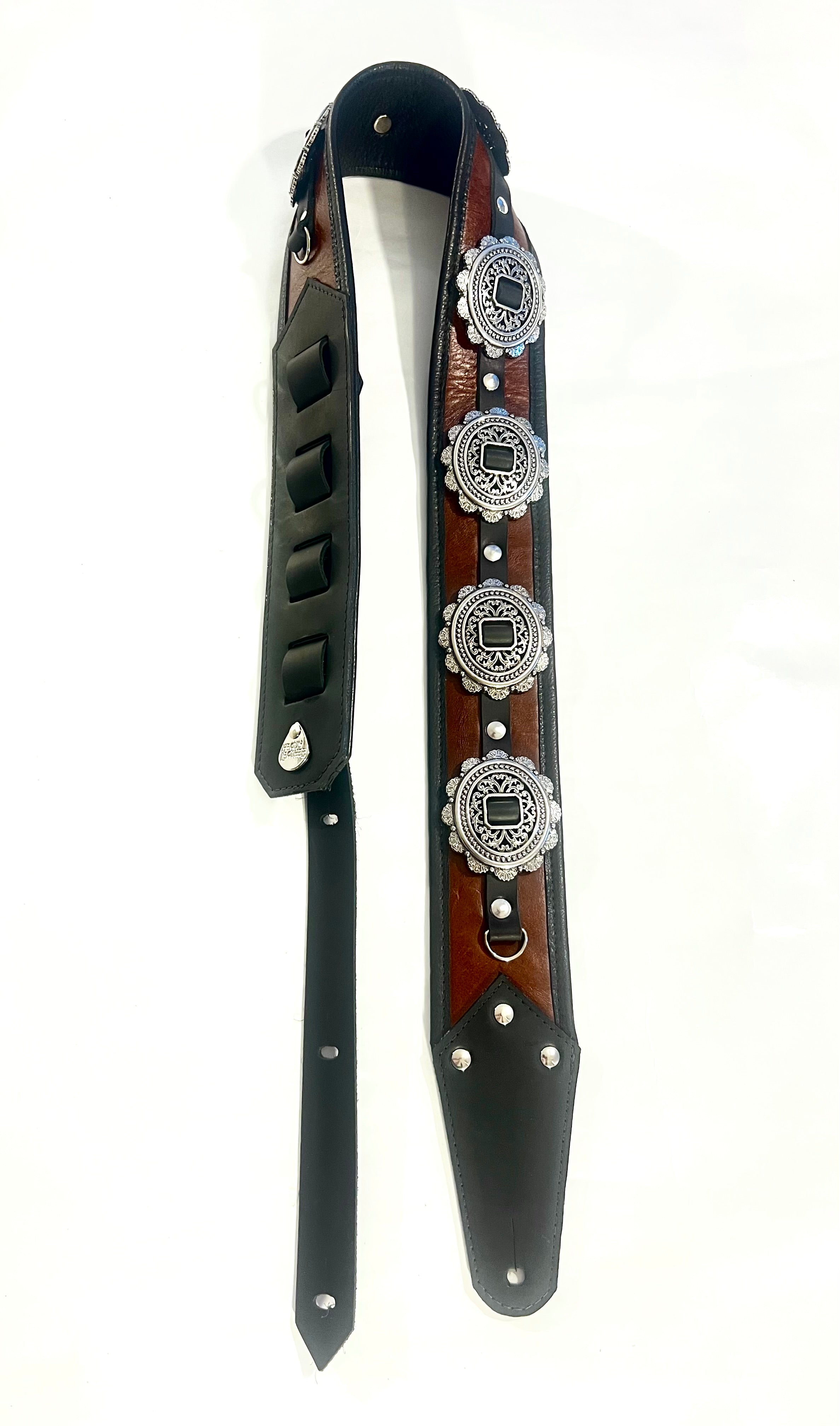 SAMPLE ONE-OFF GUITAR STRAP – Heavy Leather NYC