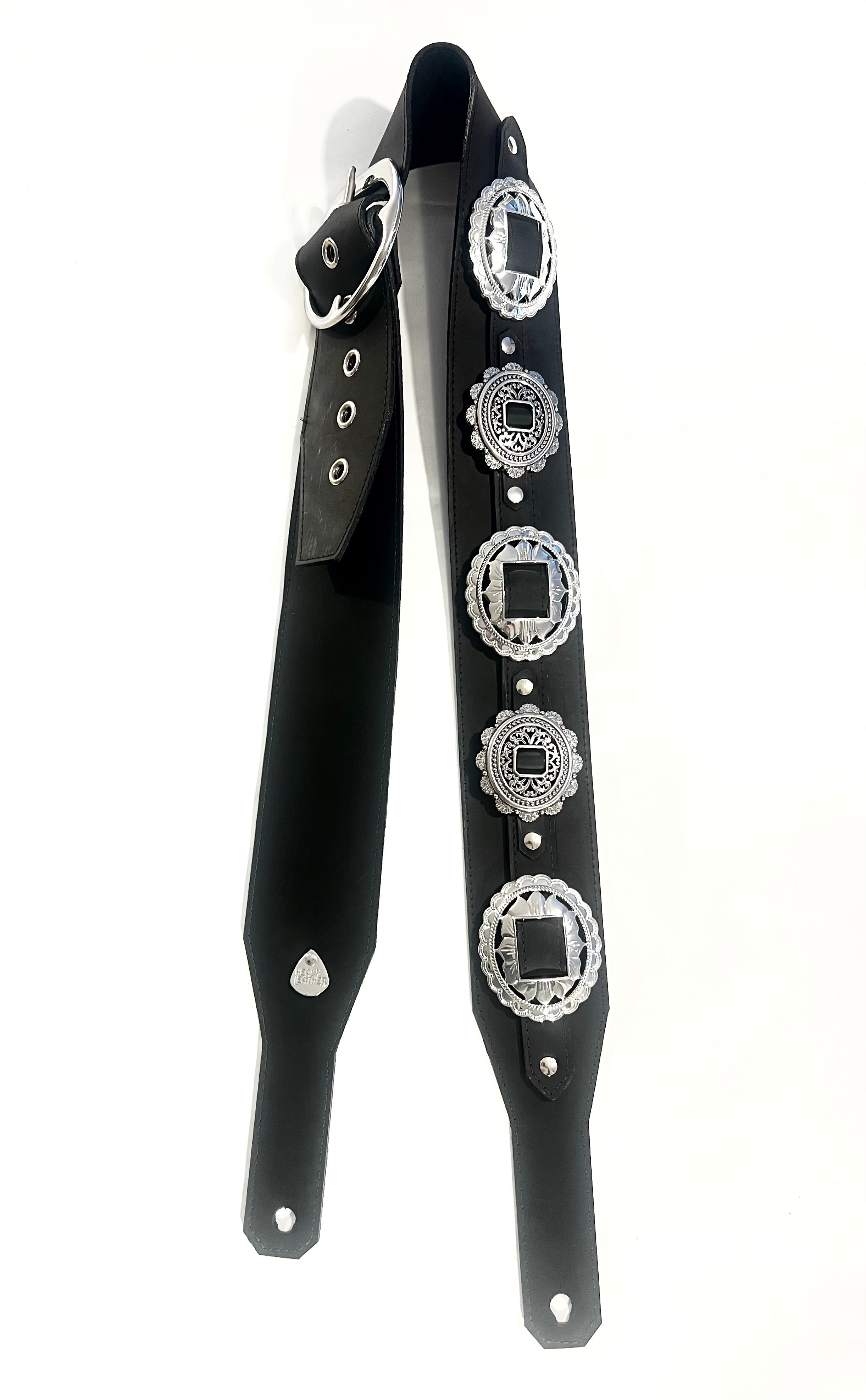 SAMPLE ONE-OFF GUITAR STRAP – Heavy Leather NYC